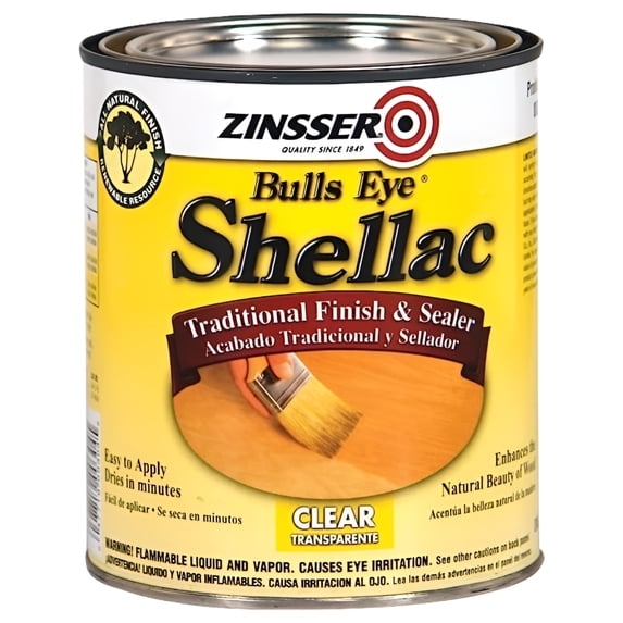Zinsser, Bulls Eye Shellac, 1-Quart, Clear, Fast Drying - Walmart.com