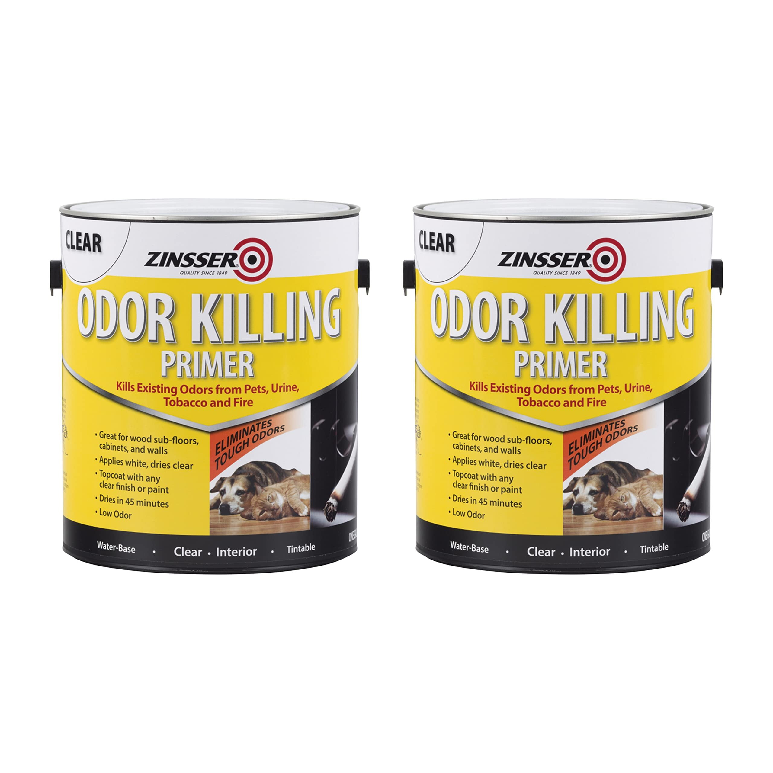 Zinsser 305928-2PK Odor Killing Primer, Gallon, White, 2 Pack - Walmart.com