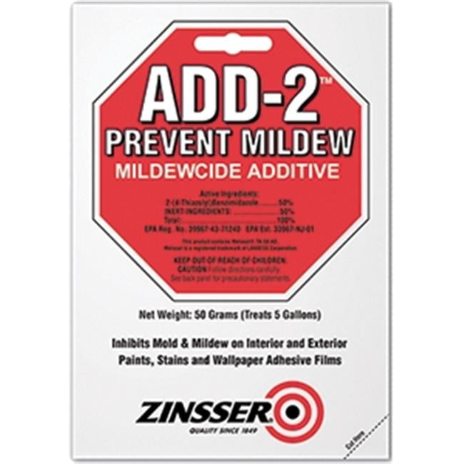 Zinsser Company 60510 50 Gr. Gram Add-2 Mildewcide Additive Pack of 6 ...