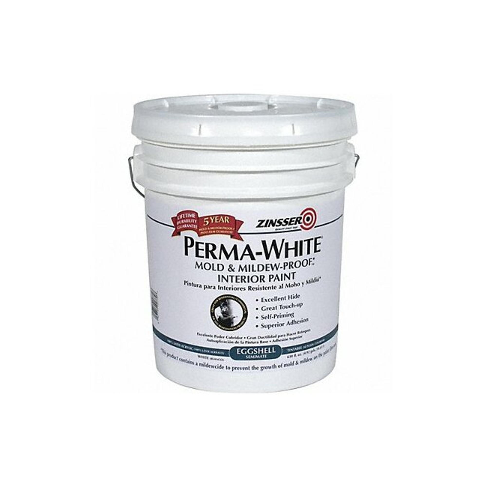 Zinsser Interior Paint,White,Eggshell Finish 02770 - Walmart.com