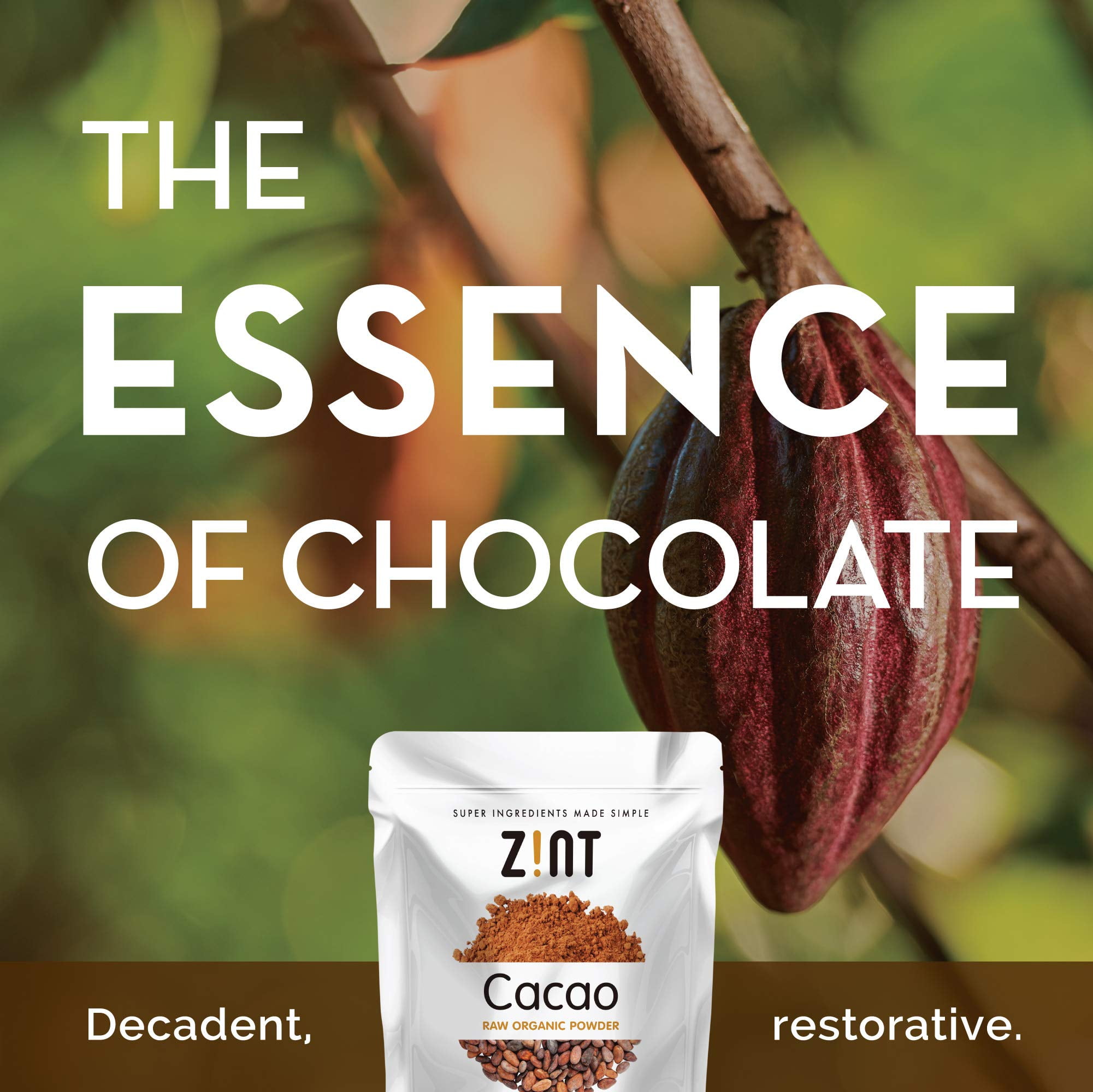 Zint Organic Cacao TWE5 Powder (32 oz): Paleo-Certified, Organic, Non ...