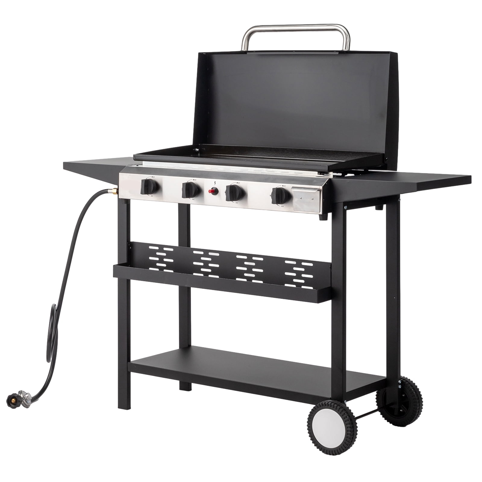 Zintown Propane Griddle Table Top Grill Camping Griddle Portable with 4 ...