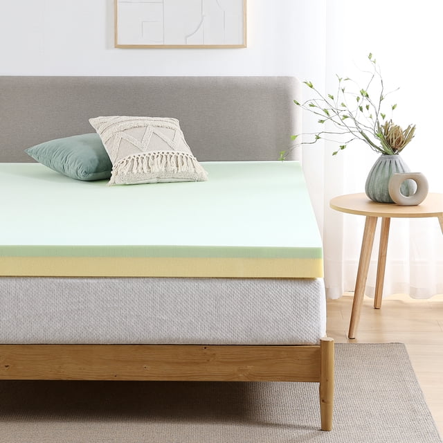 Zinus 4" Memory Foam Mattress Topper - Green Tea, Full - Walmart.com