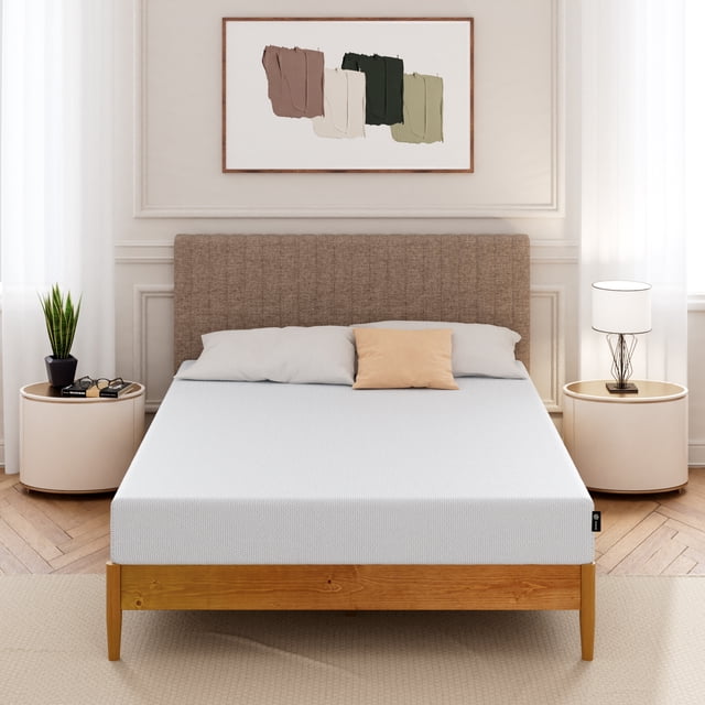 "Zinus 8"" Full Size Green Tea Cooling Gel Memory Foam Mattress ...