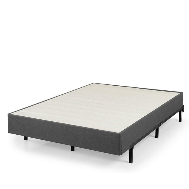 Zinus 9" Upholstered Metal Box Spring with Wood Slats, Mattress ...