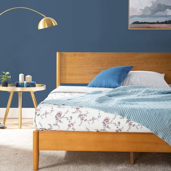 Zinus Allen 35" Mid Century Wood Platform Bed Frame, Queen - Walmart.com