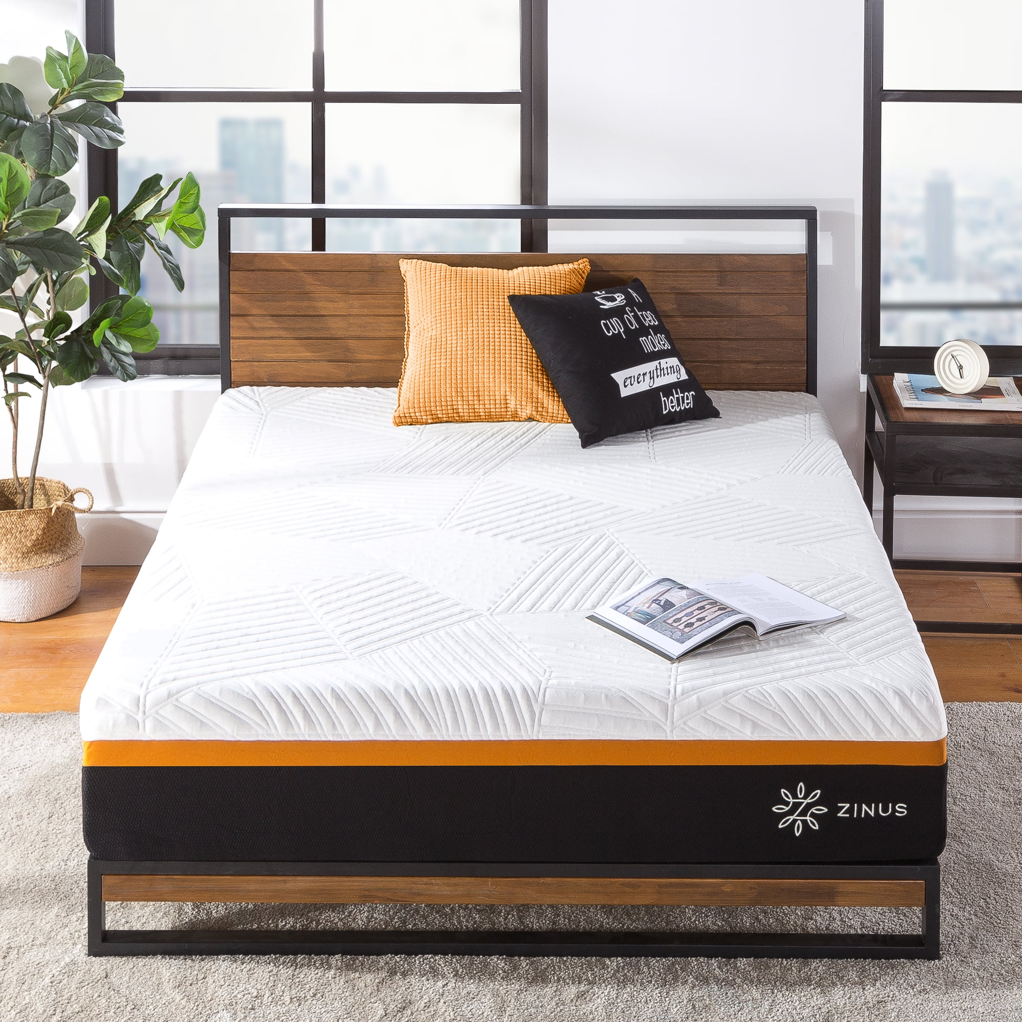 Zinus Cooling Copper ADAPTIVE® 12" Copper Memory Foam Pocket Spring ...
