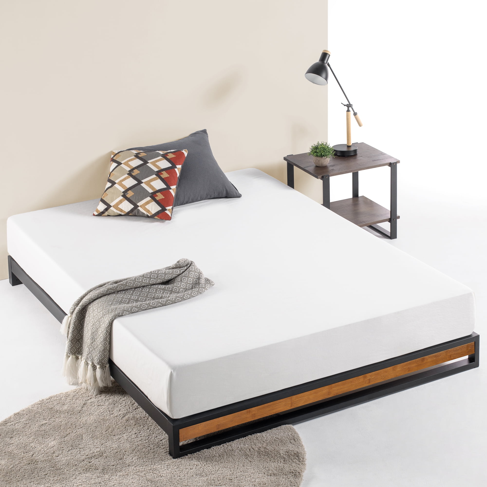 Zinus Good Design Winner Suzanne 6" Bamboo and Metal Platform Bed ...