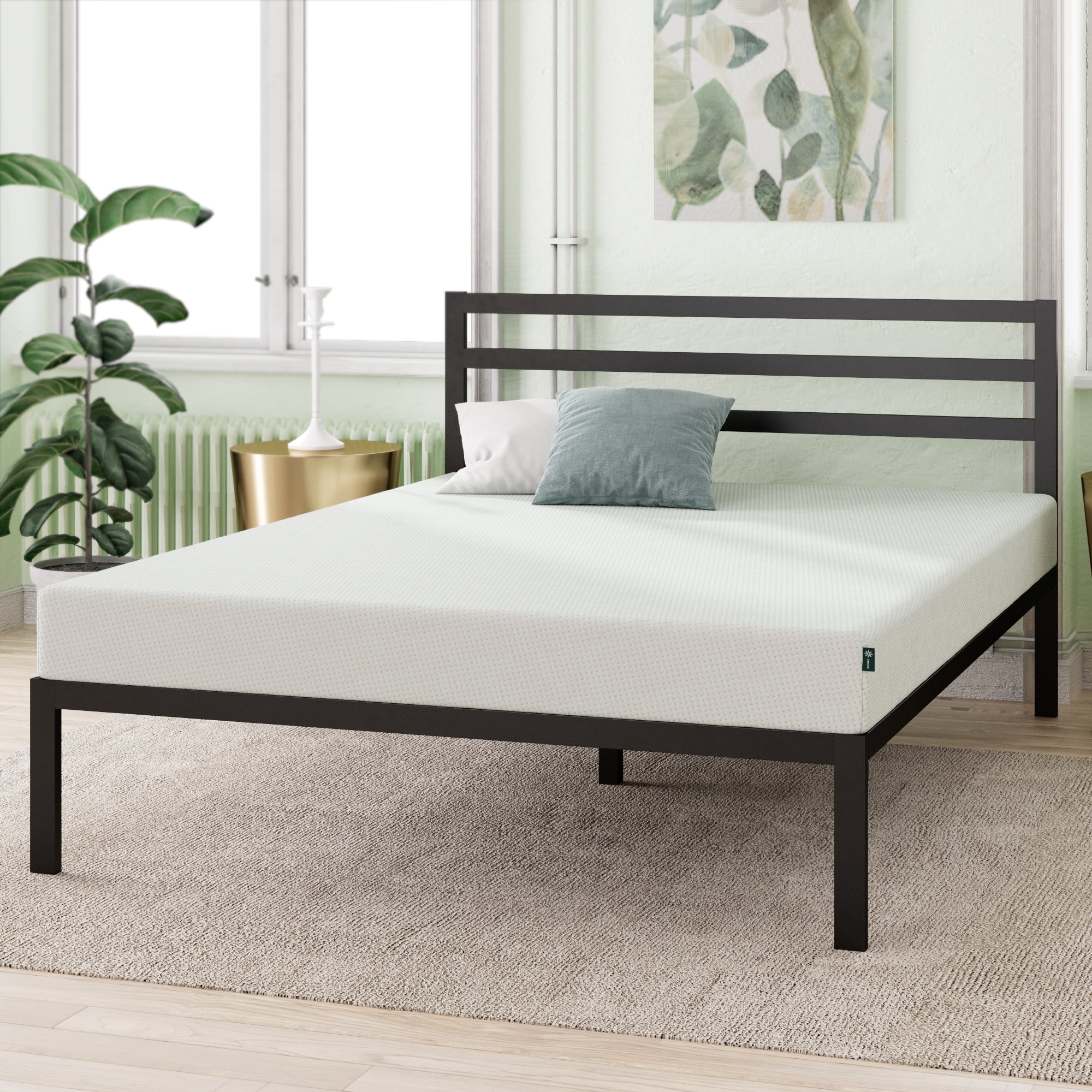 "ZINUS 8"" Green Tea Memory Foam Short Queen Size Mattress" - Walmart.com