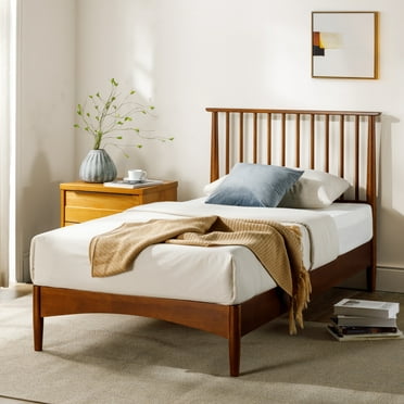 Zinus Linda 41" Mid Century Wood Platform Bed Frame, Queen - Walmart ...