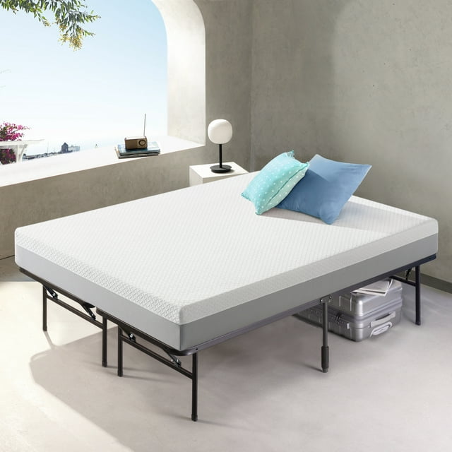 Zinus Mattress & Bed Frame Bundle: 8" Cooling Airflow Hybrid Mattress ...