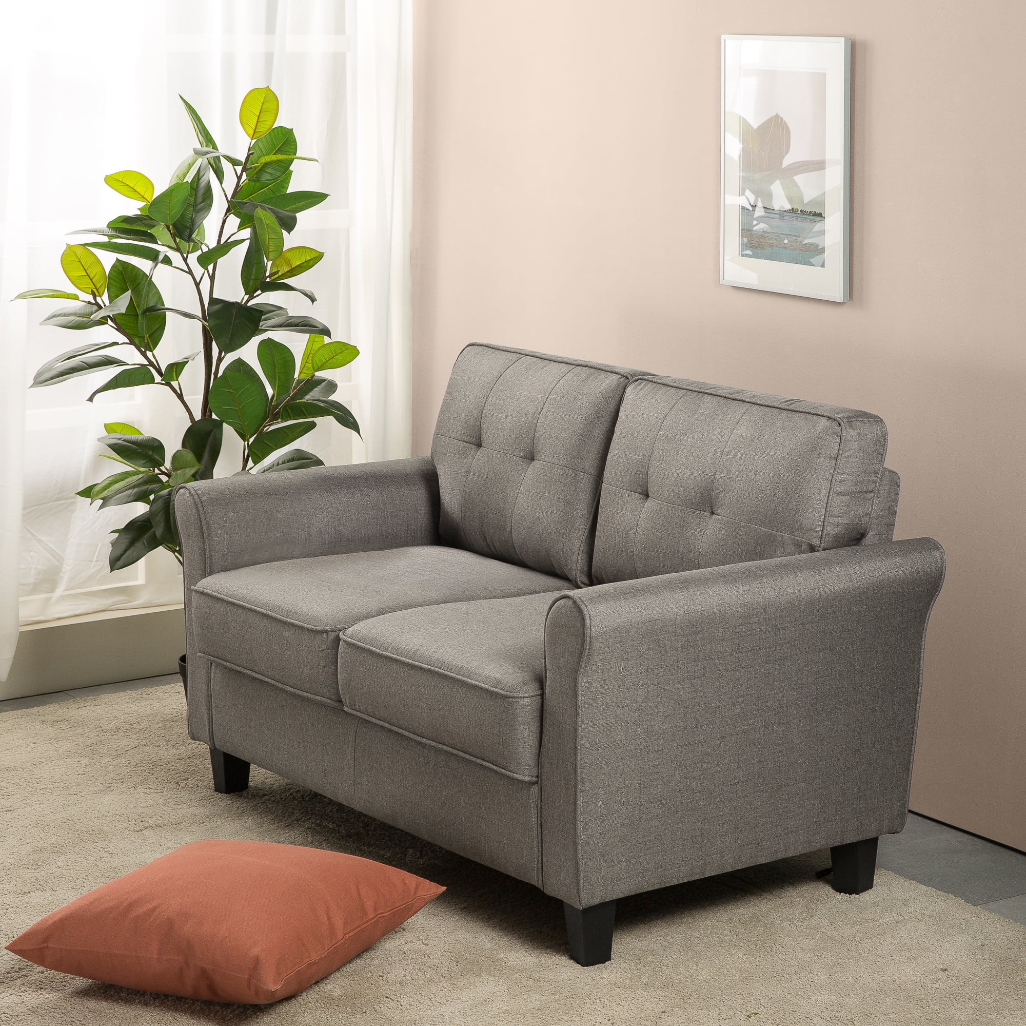 Zinus Sayan Loveseat - Comfy Two-Seater Sofa - Walmart.com