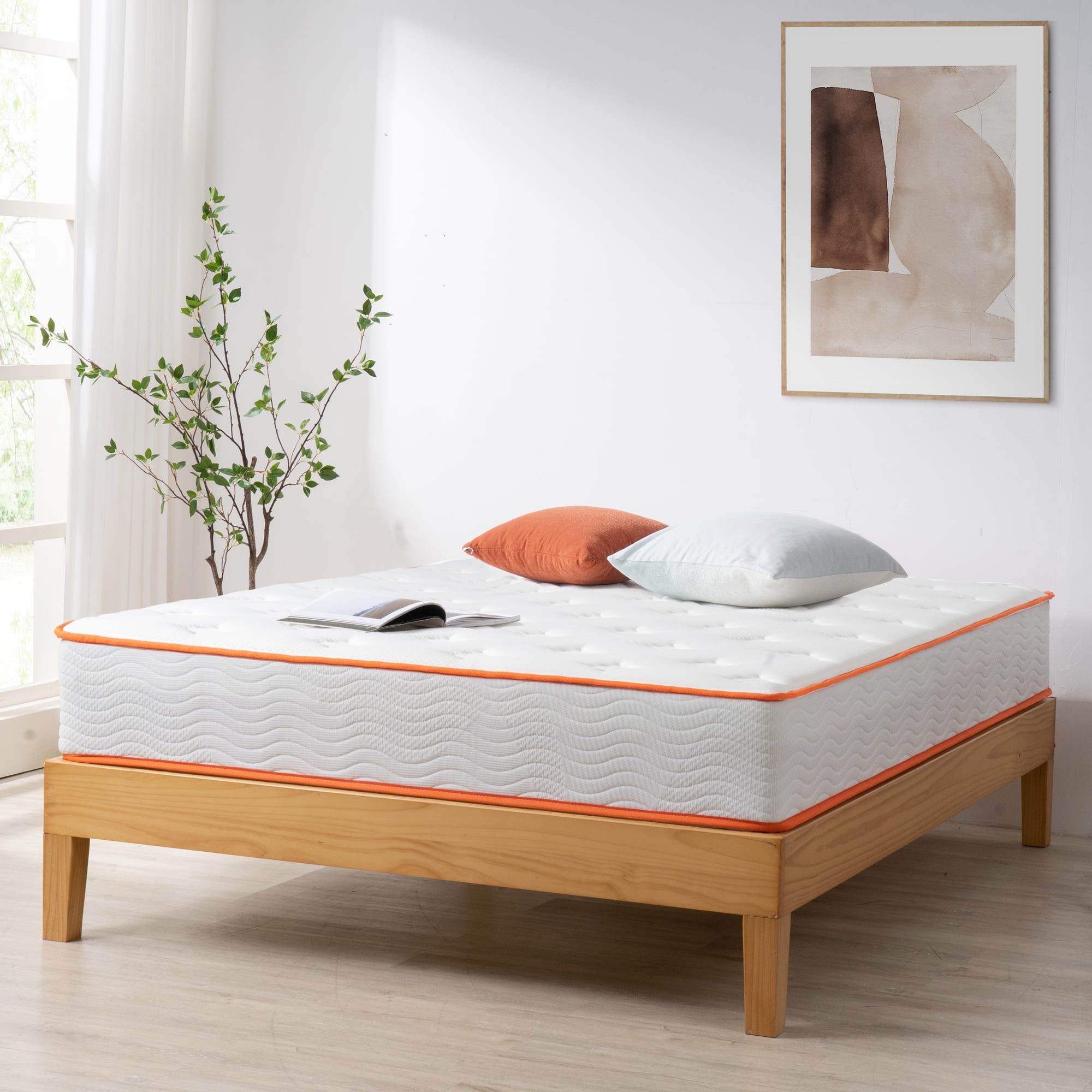 Zinus Slumber 1 - 10" Gel-Infused Memory Foam Innerspring Mattress ...