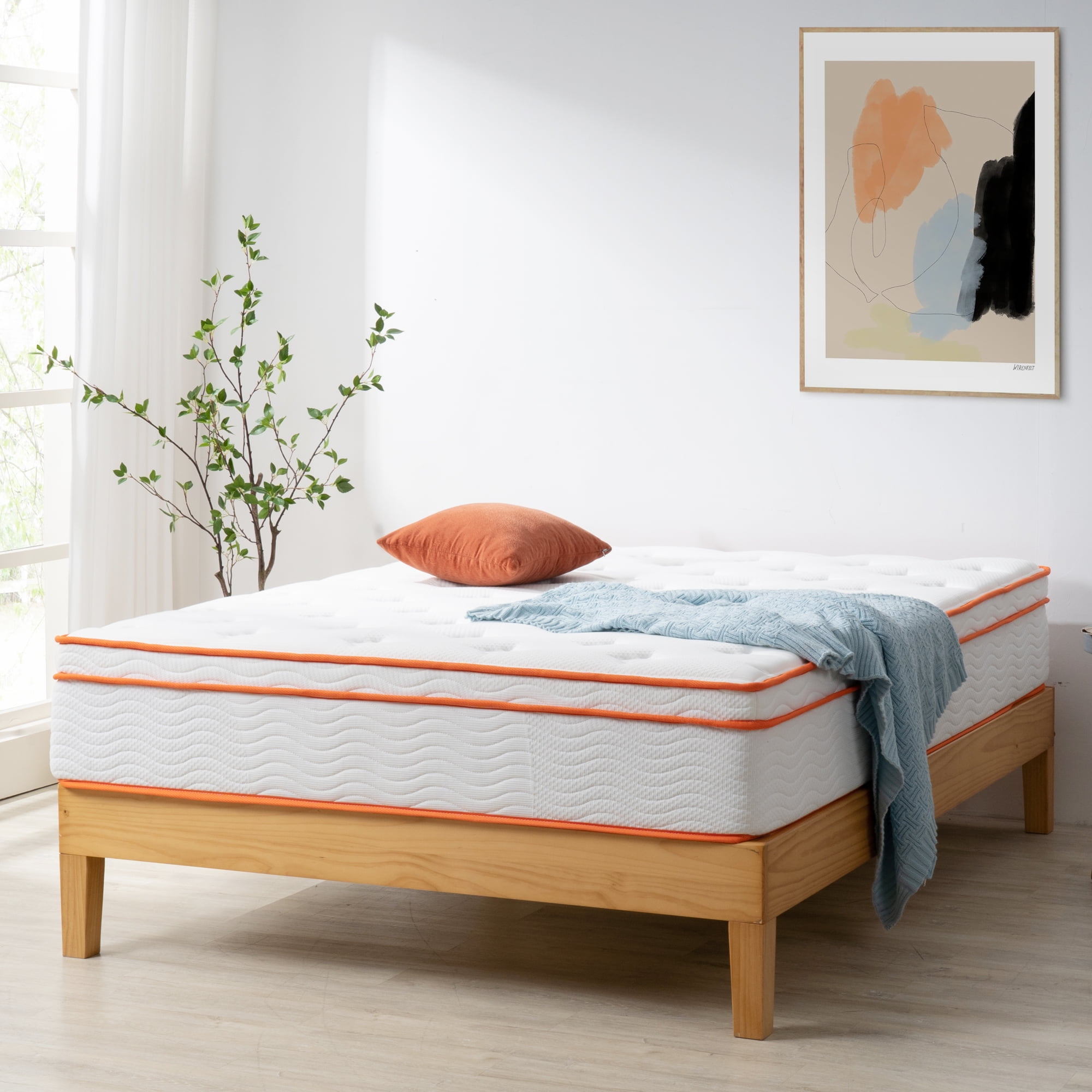 Zinus Slumber 1 - 12" Gel-Infused Memory Foam Innerspring Mattress ...