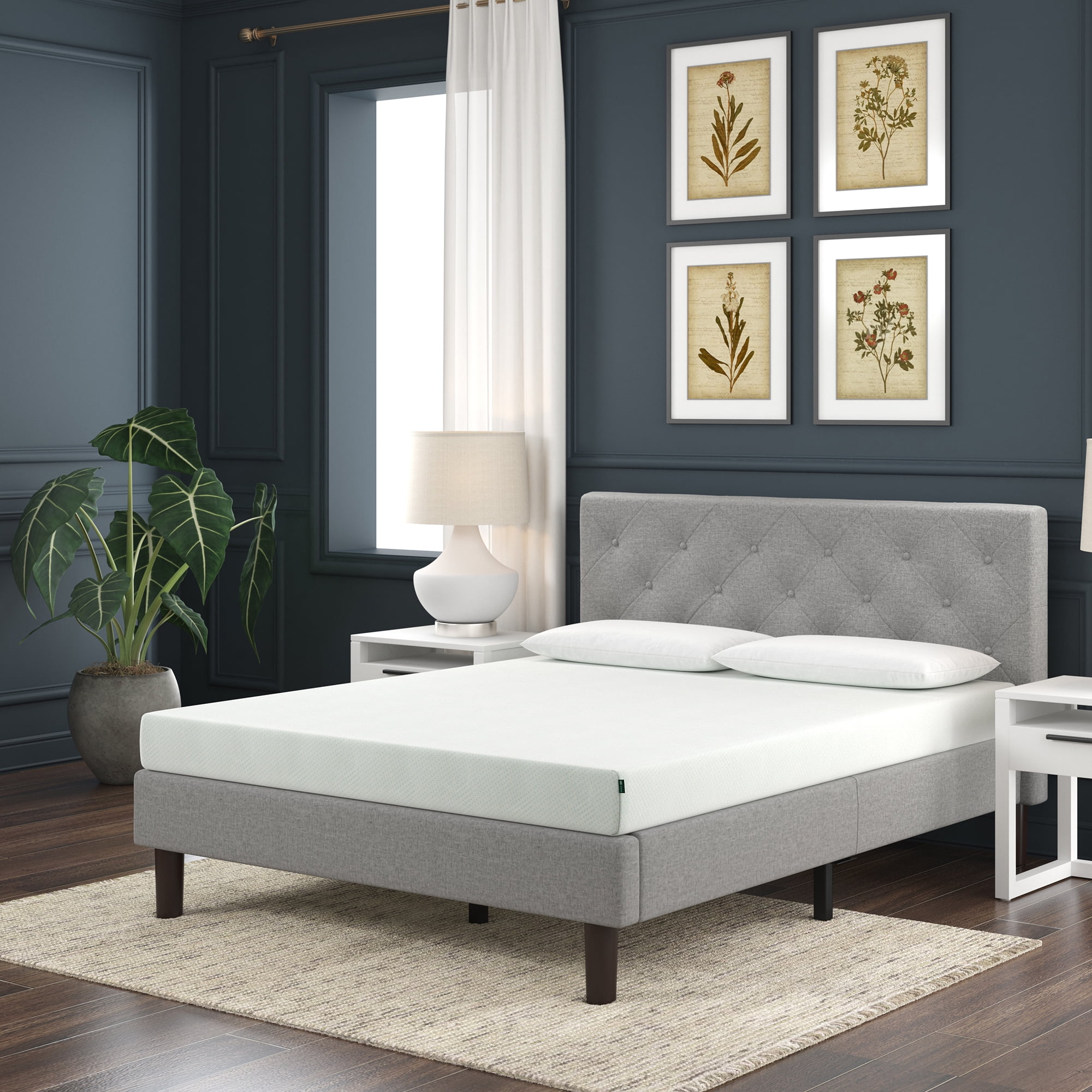 Zinus Spa Sensations Green Tea Rest Well 6" Medium Memory Foam Mattress ...