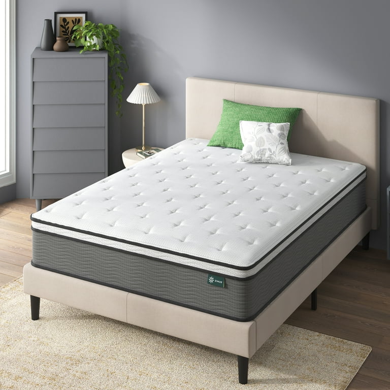 Zinus Support Plus 12 inch Hybrid Mattress Queen White