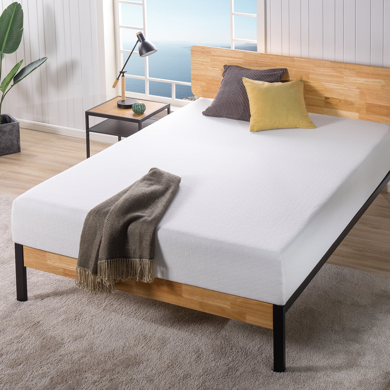 Zinus Ultima 10" Queen Tight Top Medium Memory Foam Mattress, Mattress ...