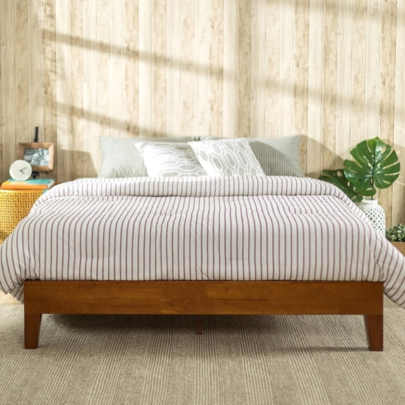 Zinus Wen Deluxe Wood Platform Bed Frame, Cherry Finish, Twin - Walmart.com