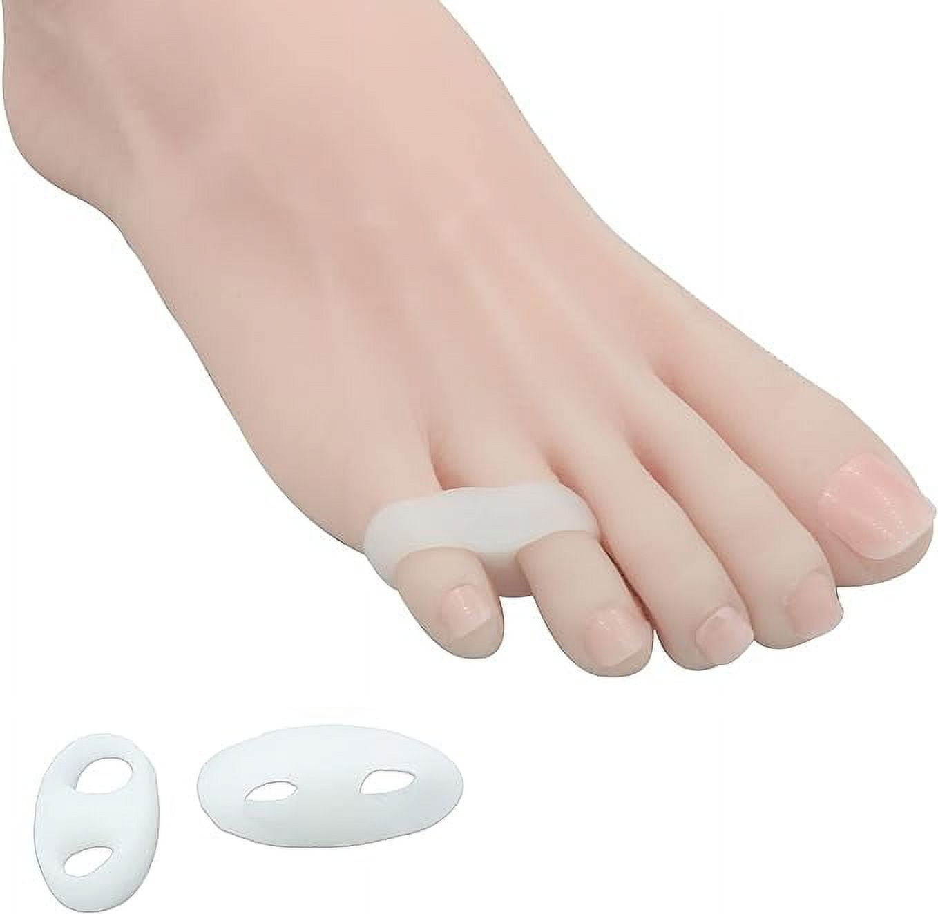 Zinyakon Two Hole Gel Small Toe Separator, 12 Pcs Little Toe Spacer for ...