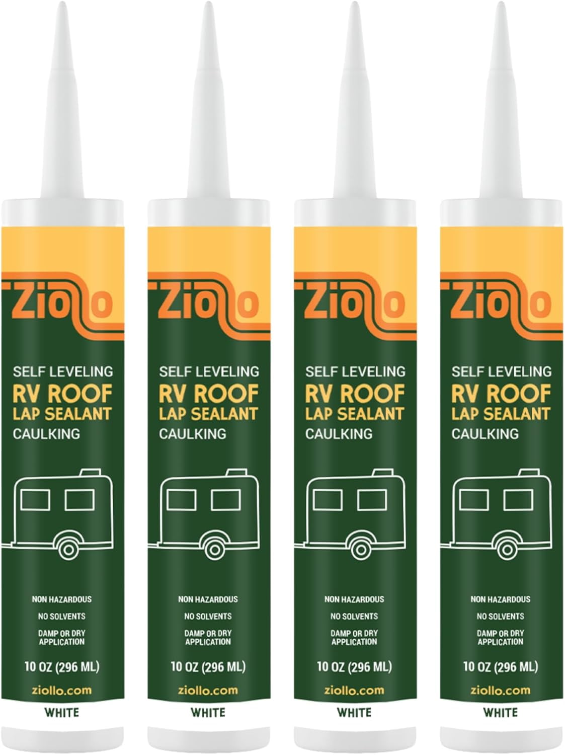 Ziollo RV Roof Lap Sealant - Self-Leveling EPDM Caulk for Rubber Roofs ...