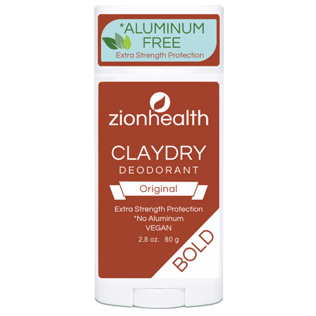 Zion Health Clay Dry Bold - Original Vegan Deodorant 2.8 Oz. - Walmart.com