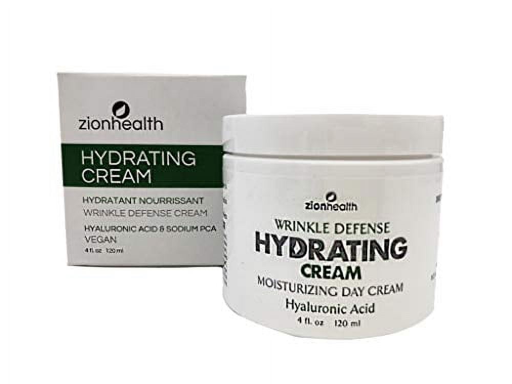 Zion Health Hydrating Wrinkle Defense Cream 4 oz Hyaluronic Acid ...