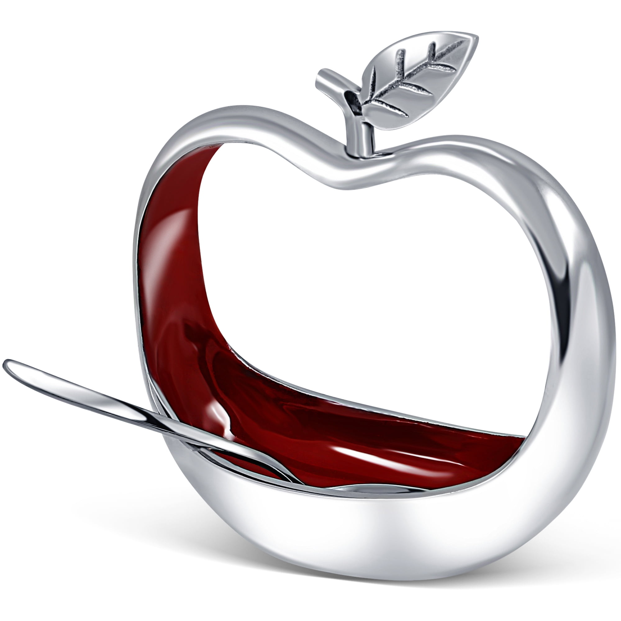 Zion Judaica Atristic Rosh Hashanah Homey Dish Apple Shaped Honey Plate ...