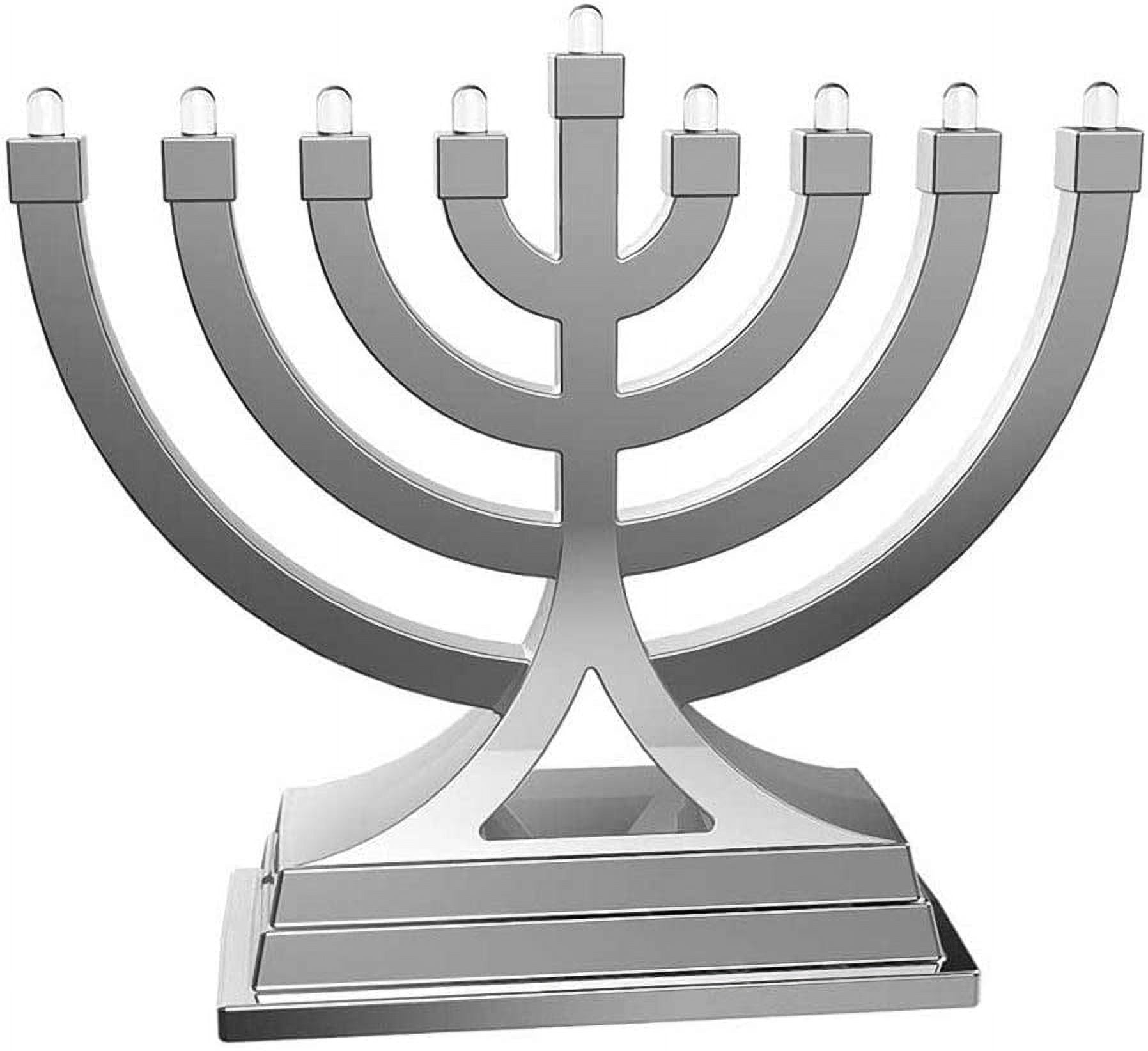 Zion Judaica Mini Menorah - Electric, LED, Battery Operated for Office ...
