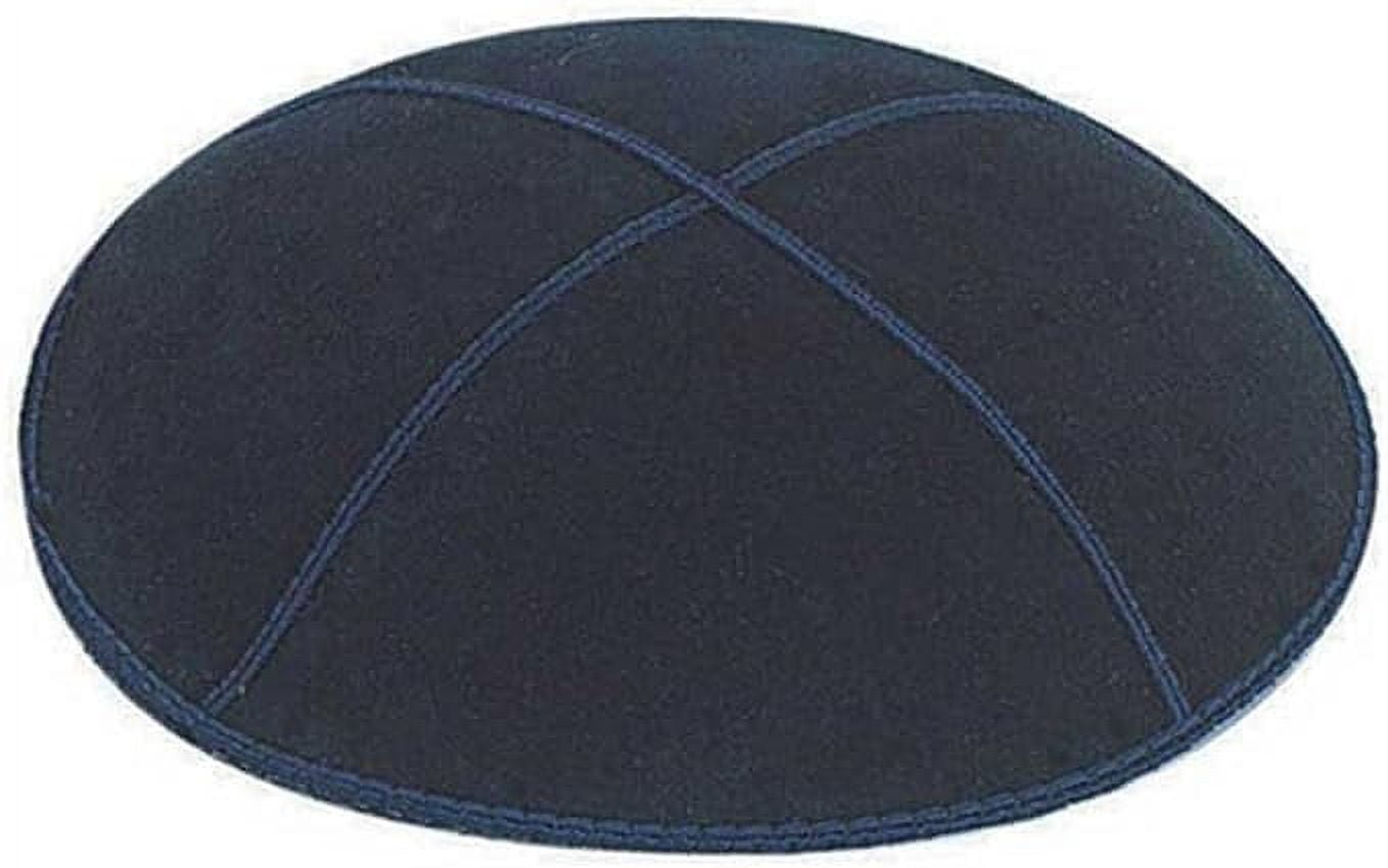 Zion Judaica Genuine Suede Navy Kippah with Hair Clip Prayer Hat Kippot ...