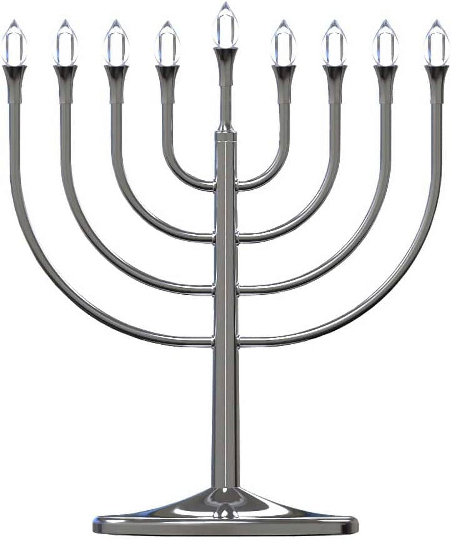 Zion Judaica Large Traditional Electric Hanukkah Menorah Powered by USB ...