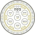 Zion Judaica Renaissance Passover Seder Plates Gold and Silver Floral ...