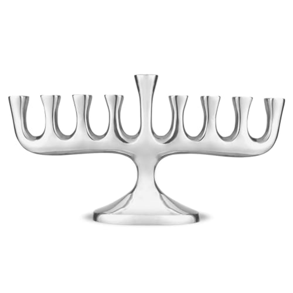 Zion Judaica Stunning Sleek Designers Menorah for Hanukkah High ...
