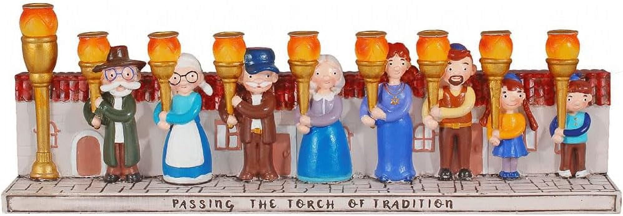 Zion Judaica Traditions Menorah Jewish Theme Minorah Passing Down the ...