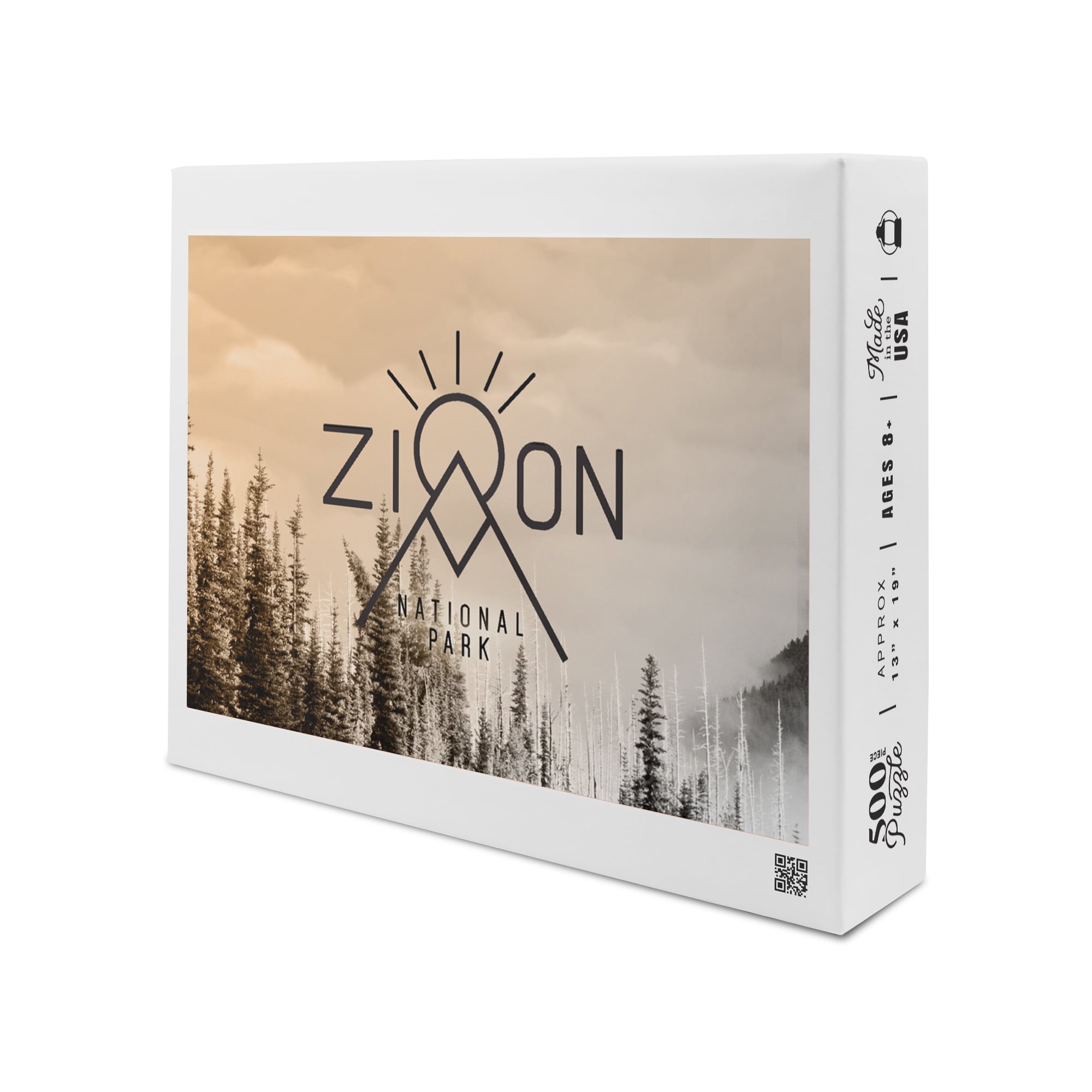 Zion National Park, Badge and Trees (19x27 inches, Premium 500 Piece ...