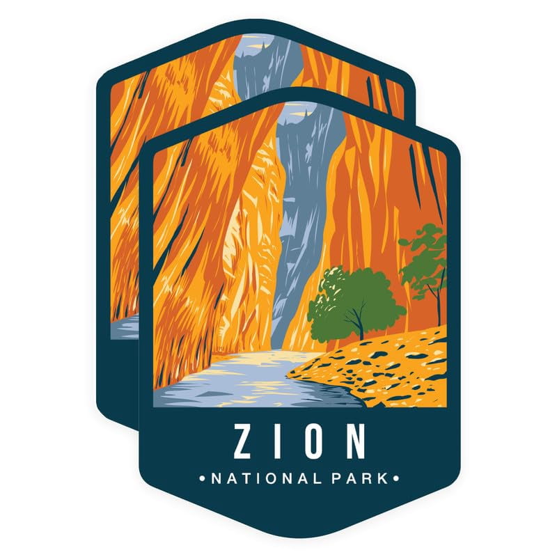 Zion National Park Bumper Sticker - US National Park - 5 Inches On ...