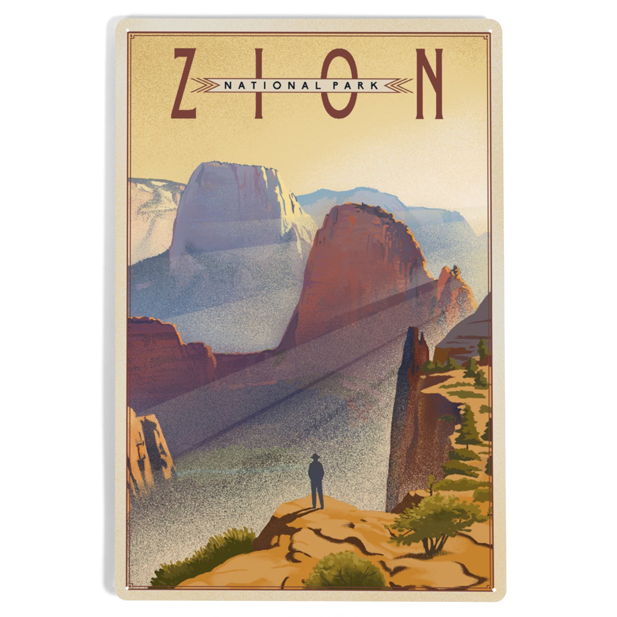 Zion National Park, Lithograph (12x18 Aluminum Art, Indoor Outdoor ...