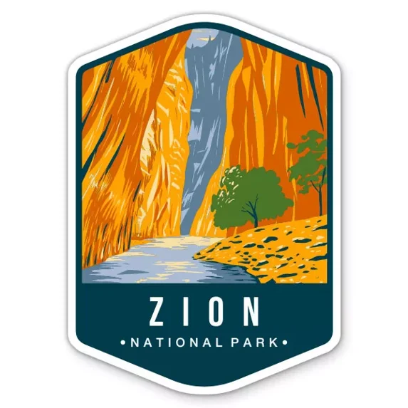 Zion National Park Sticker Phone Decal Water Bottle Stickers Car Decals ...