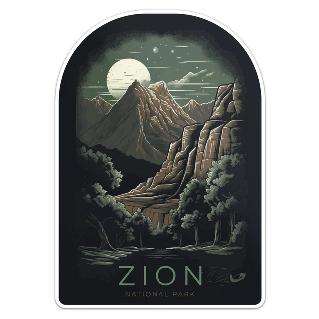 Zion National Park Sticker Phone Decal Water Bottle Stickers Car Decals ...