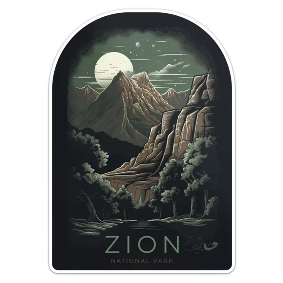 Zion National Park Sticker Phone Decal Water Bottle Stickers Car Decals ...
