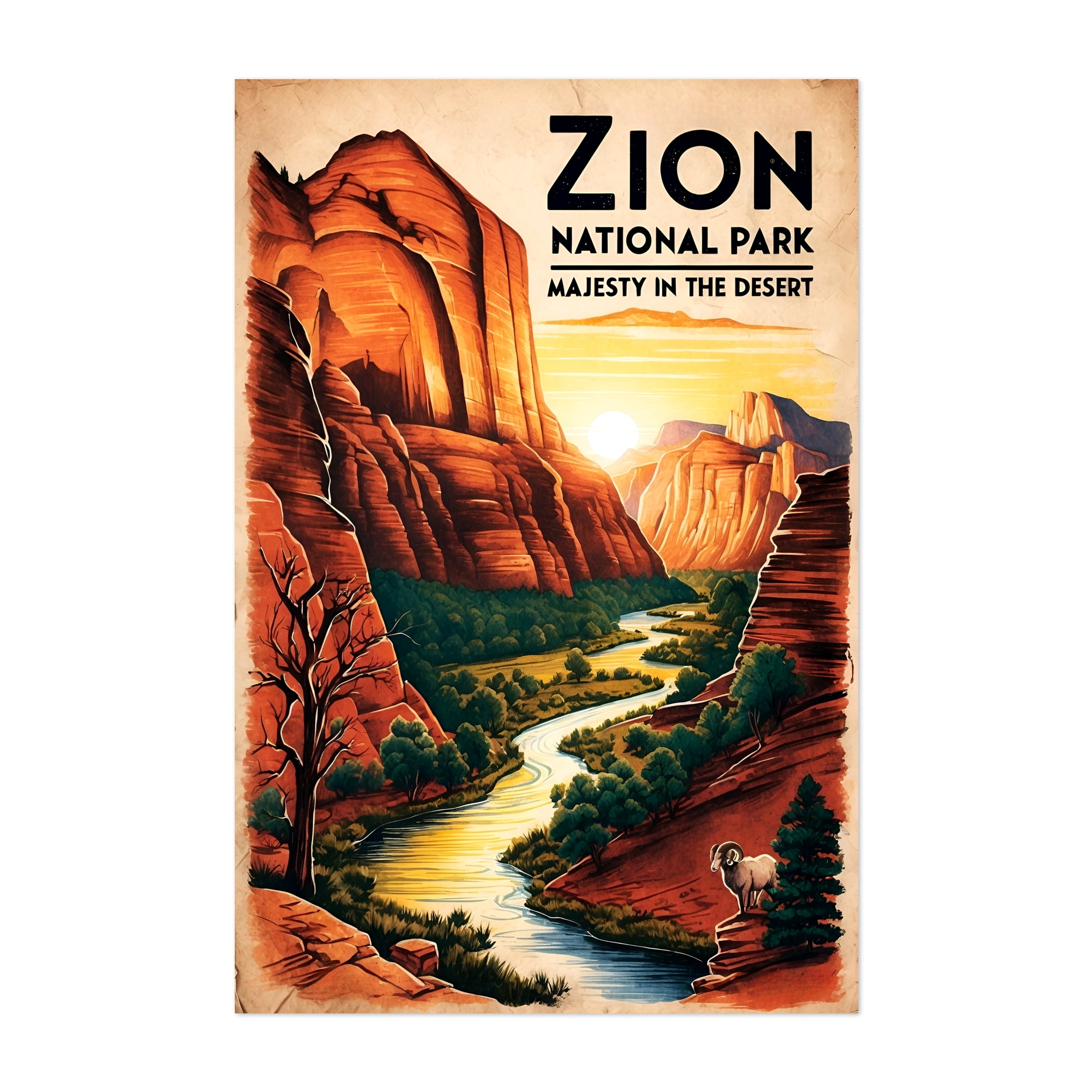 Zion National Park: Timeless Beauty in a Vintage Design - Utah ...