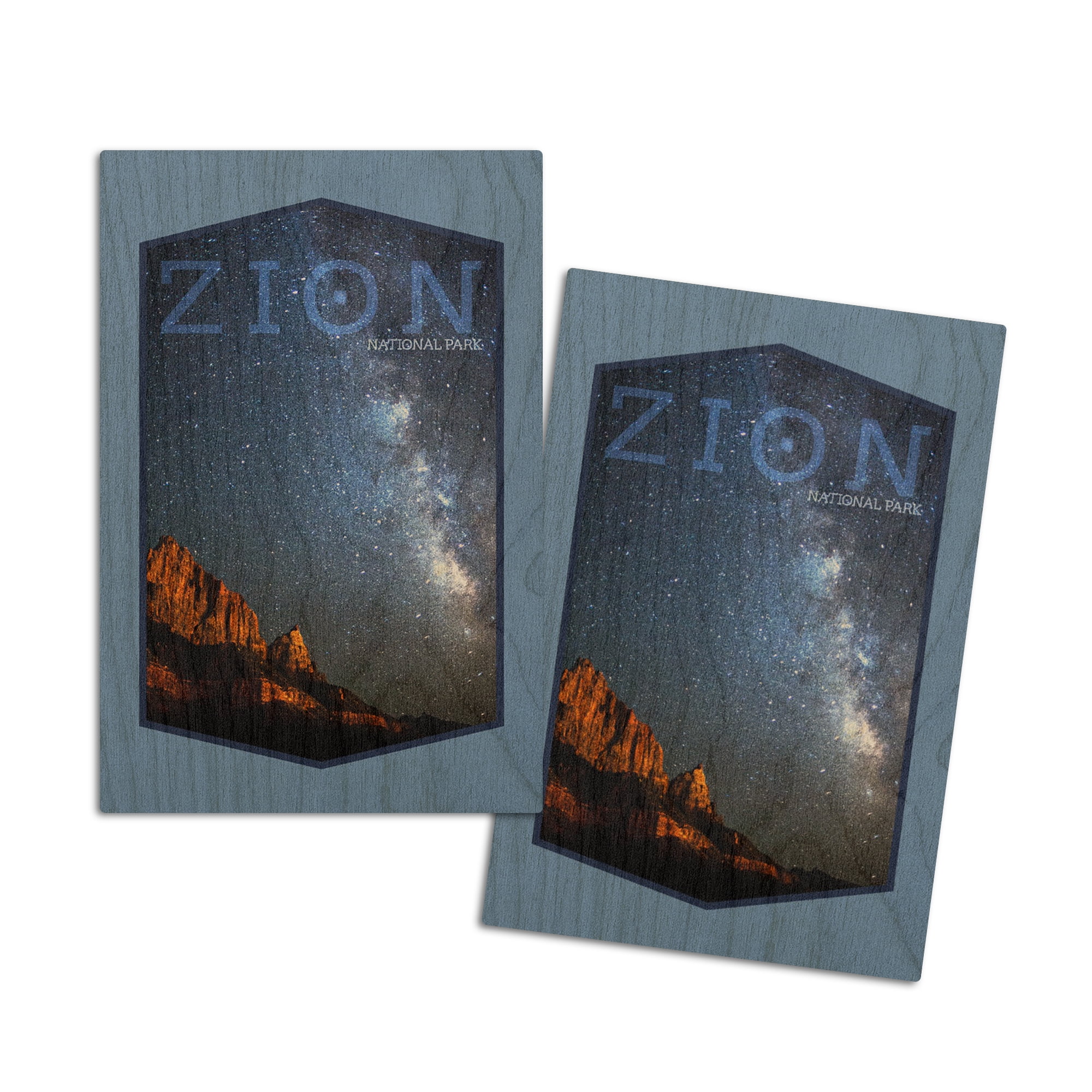 Zion National Park, Utah, Milkyway, Photography, Contour (4x6 Birch ...