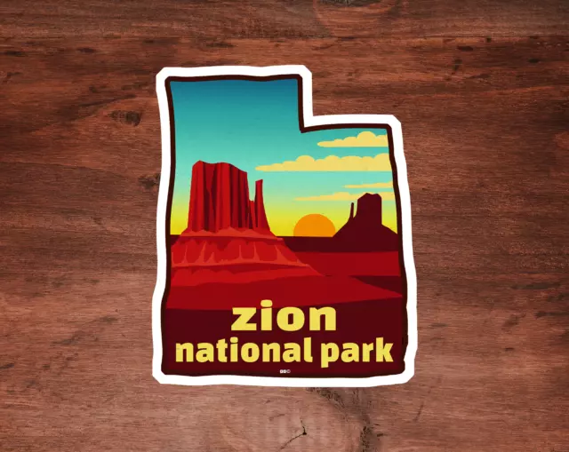 Zion National Park Utah Sticker Decal Phone Decal Water Bottle Stickers ...