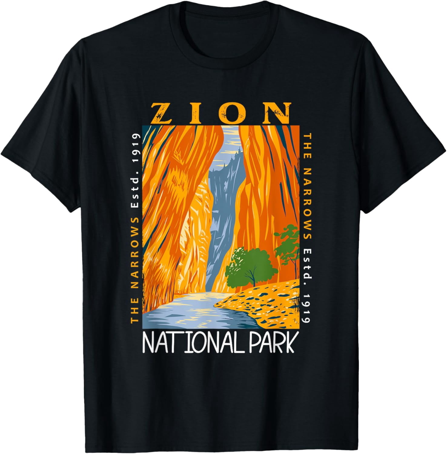 Zion National Park Utah Vintage The Narrows Vintage T-Shirt - Walmart.com