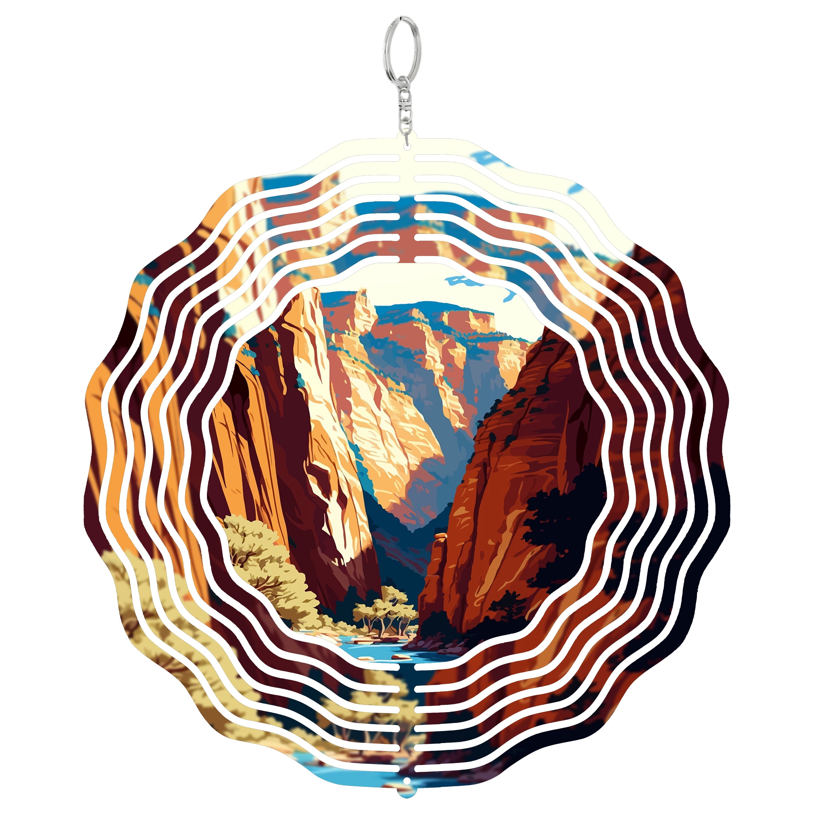 Zion The Narrows 3D Wind Spinner Stainless Steel Kinetic Yard Art ...