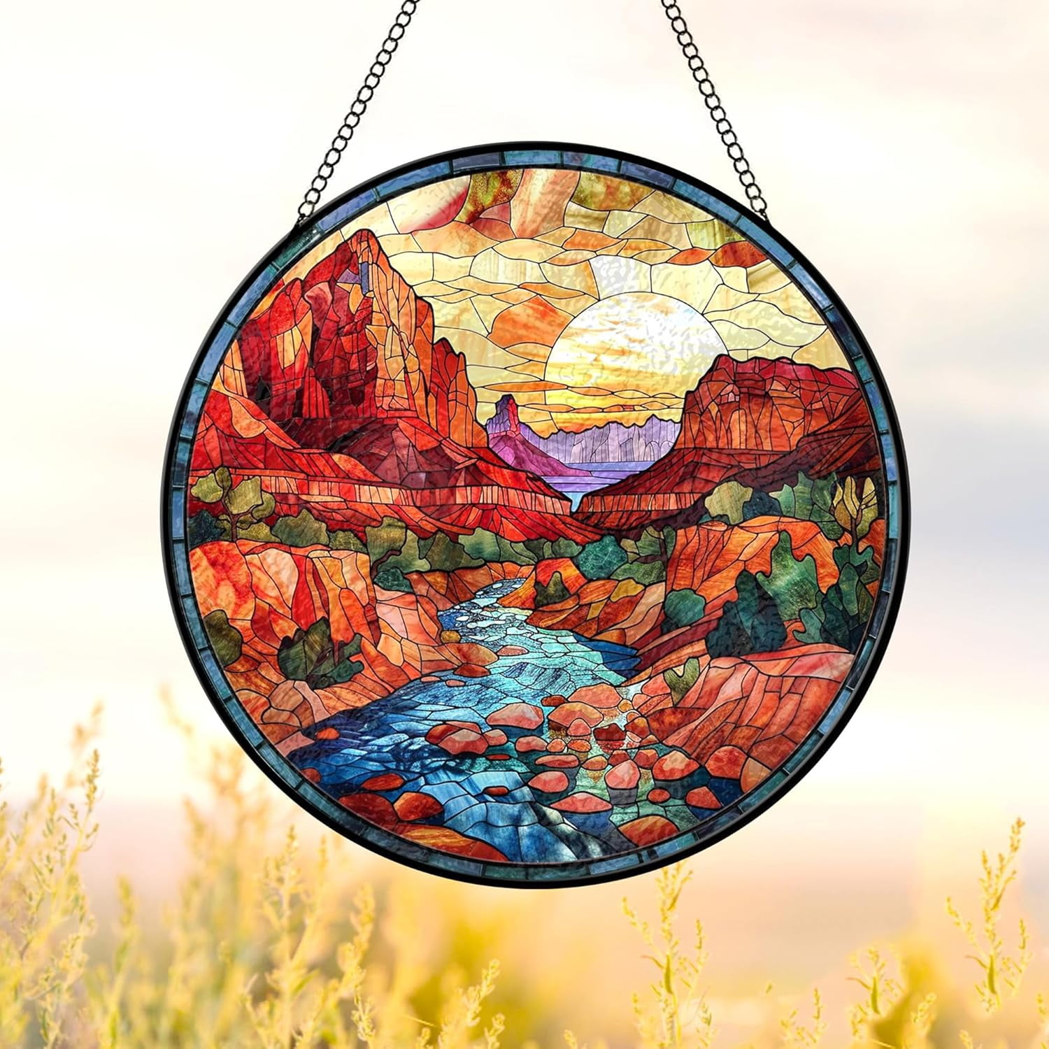 Zion Utah National Park Stained Glass Suncatcher - Multiple Size ...