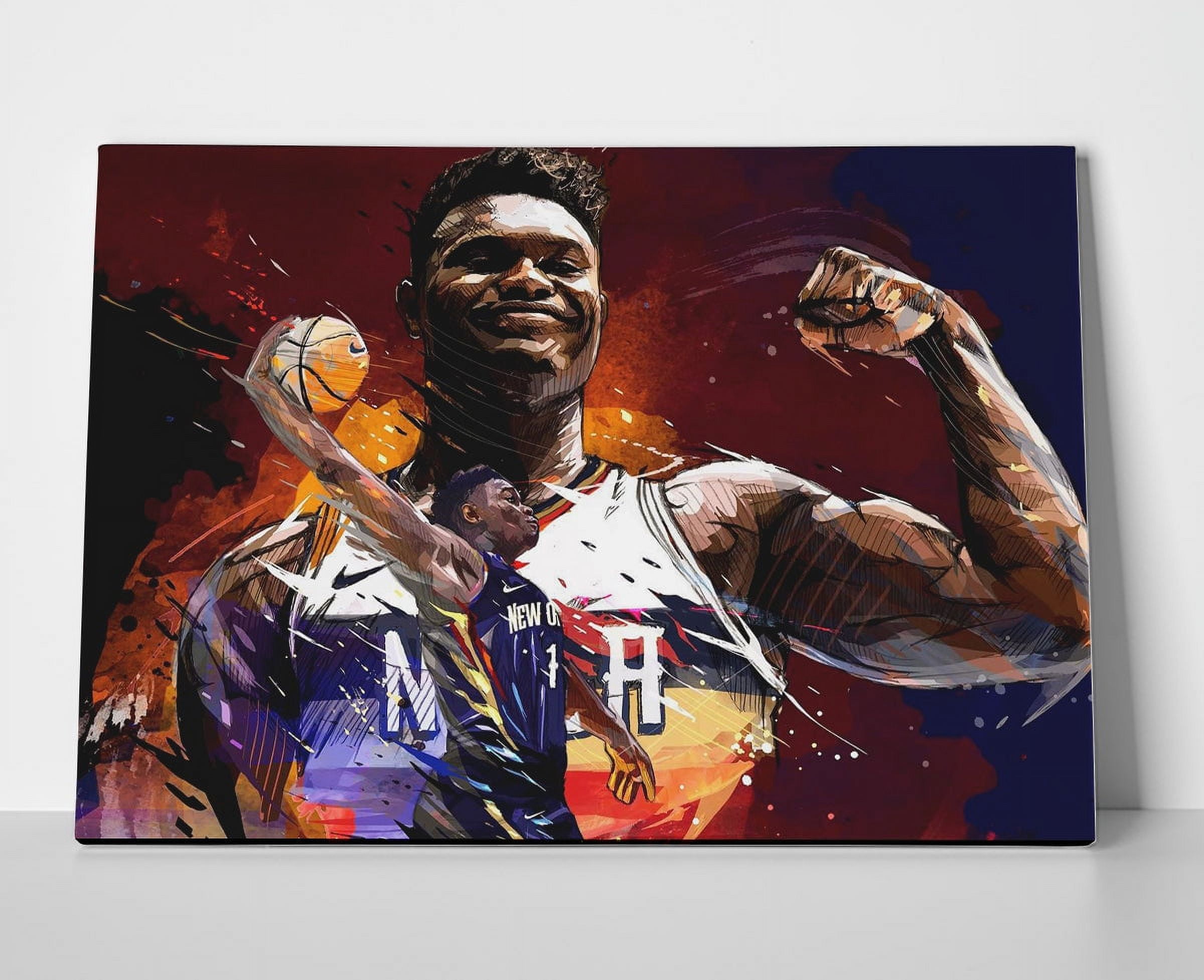 Zion Williamson Flex Poster or Wrapped Canvas - Walmart.com