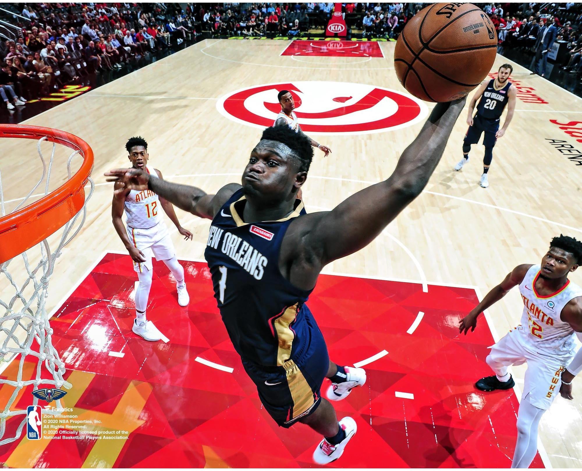 Zion Williamson New Orleans Pelicans Unsigned Dunking Photograph ...