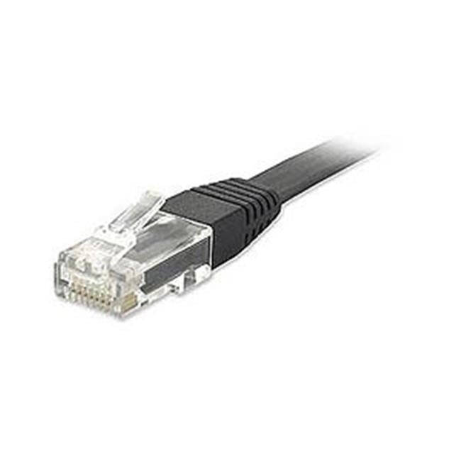 Ziotek CAT5e Ethernet Flat Cable- Black - 7ft - Walmart.com