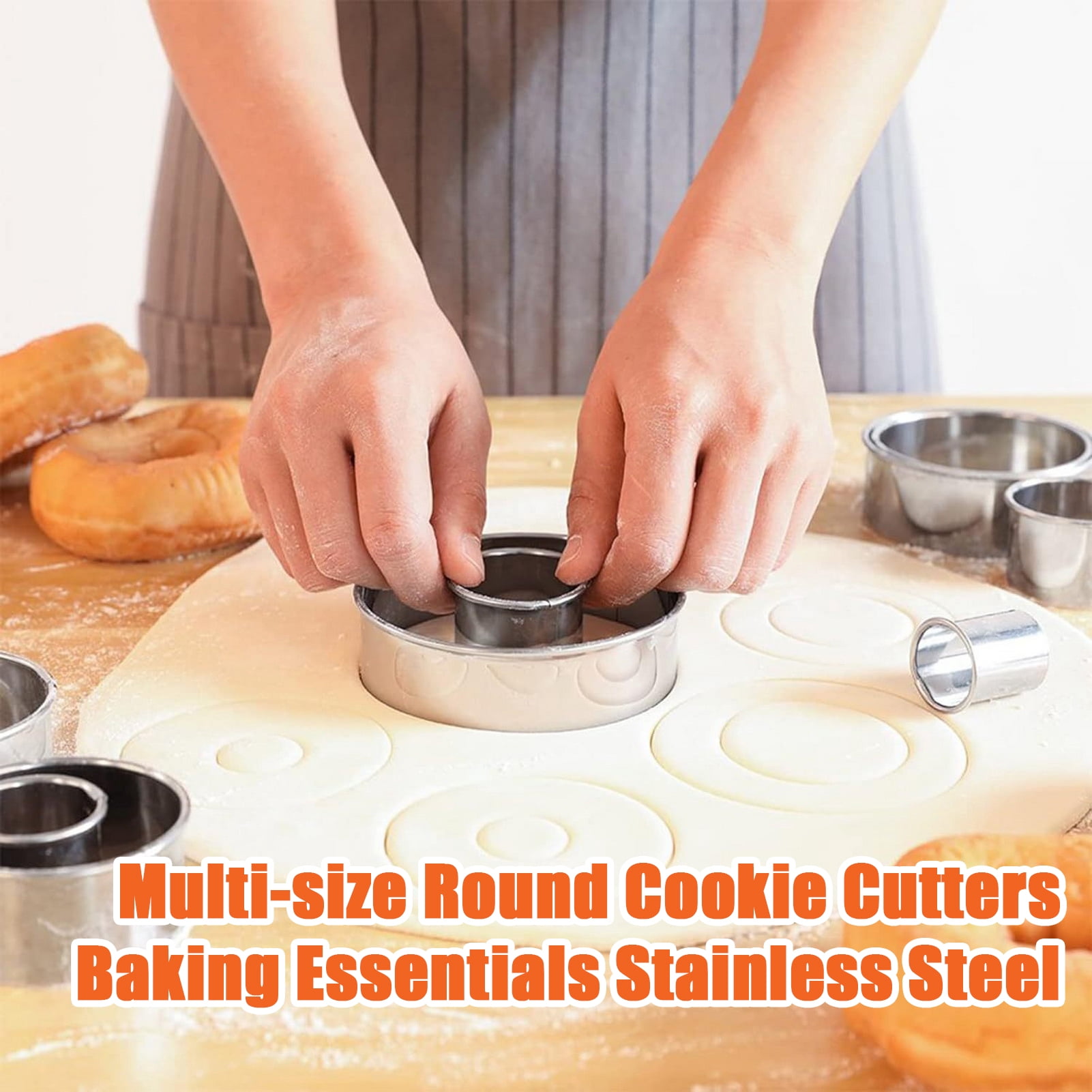 Zioy 1 Set Cookie Cutter Stainless Steel Circle Biscuit Cutter ...