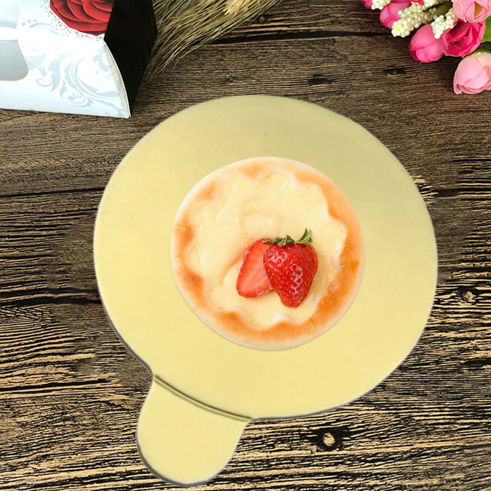 Zioy 100Pcs Cake Board with Indentation Stable Support Oil-proof Non ...